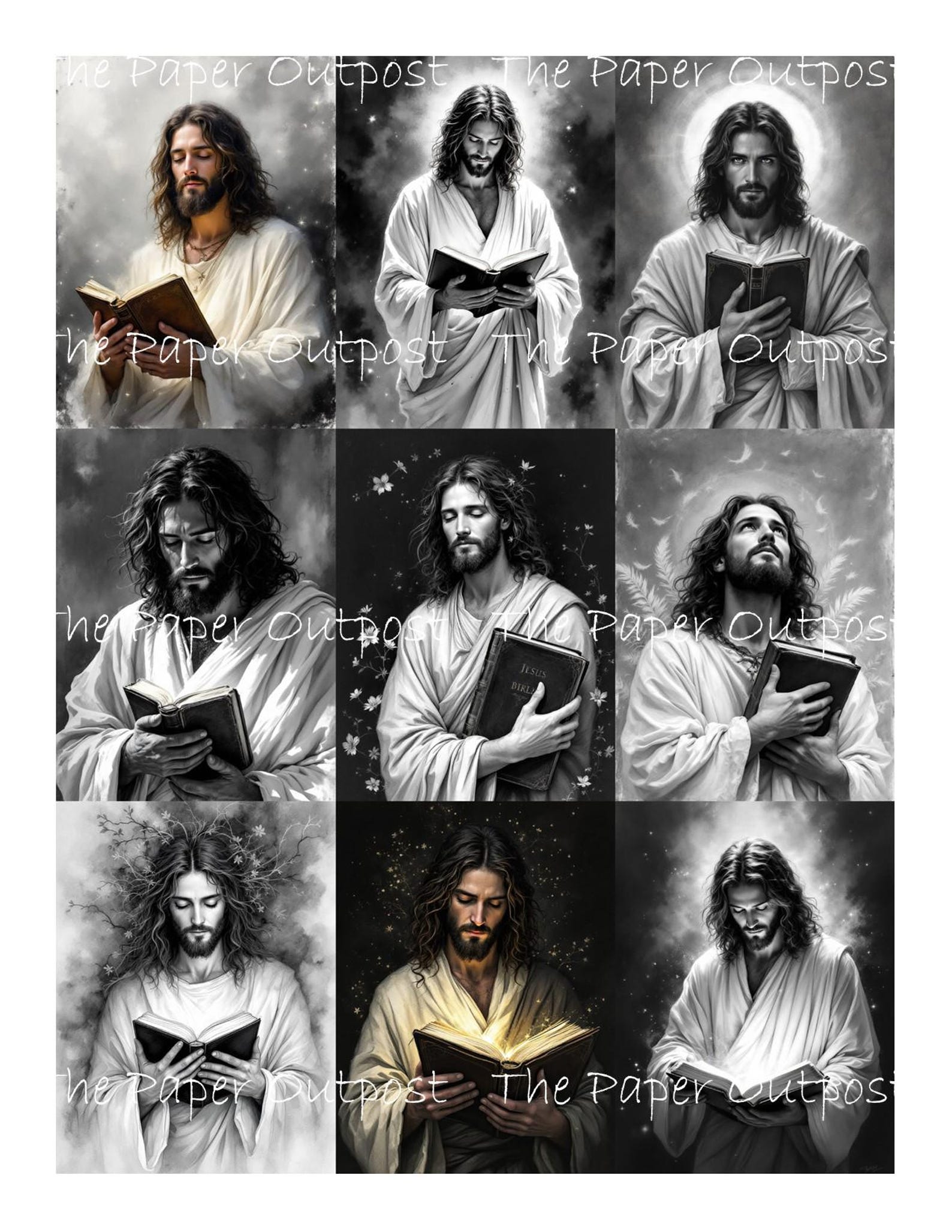 Jesus Christ Printable Images: Religious Bible Art (digital Download ...