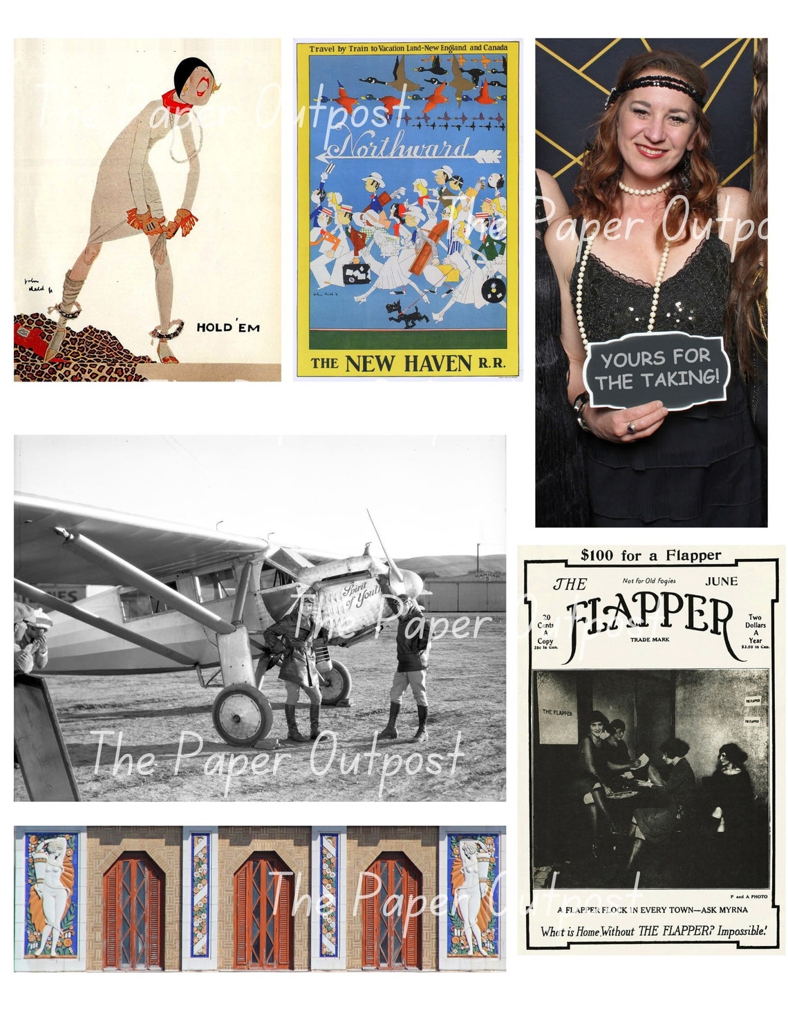 1920s Flapper Printable Images: Digital Download Kit - Etsy