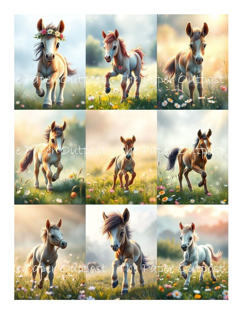 HAPPY HORSE Digikit Digital Printable Digital Foal, Baby Horse, Cute ...
