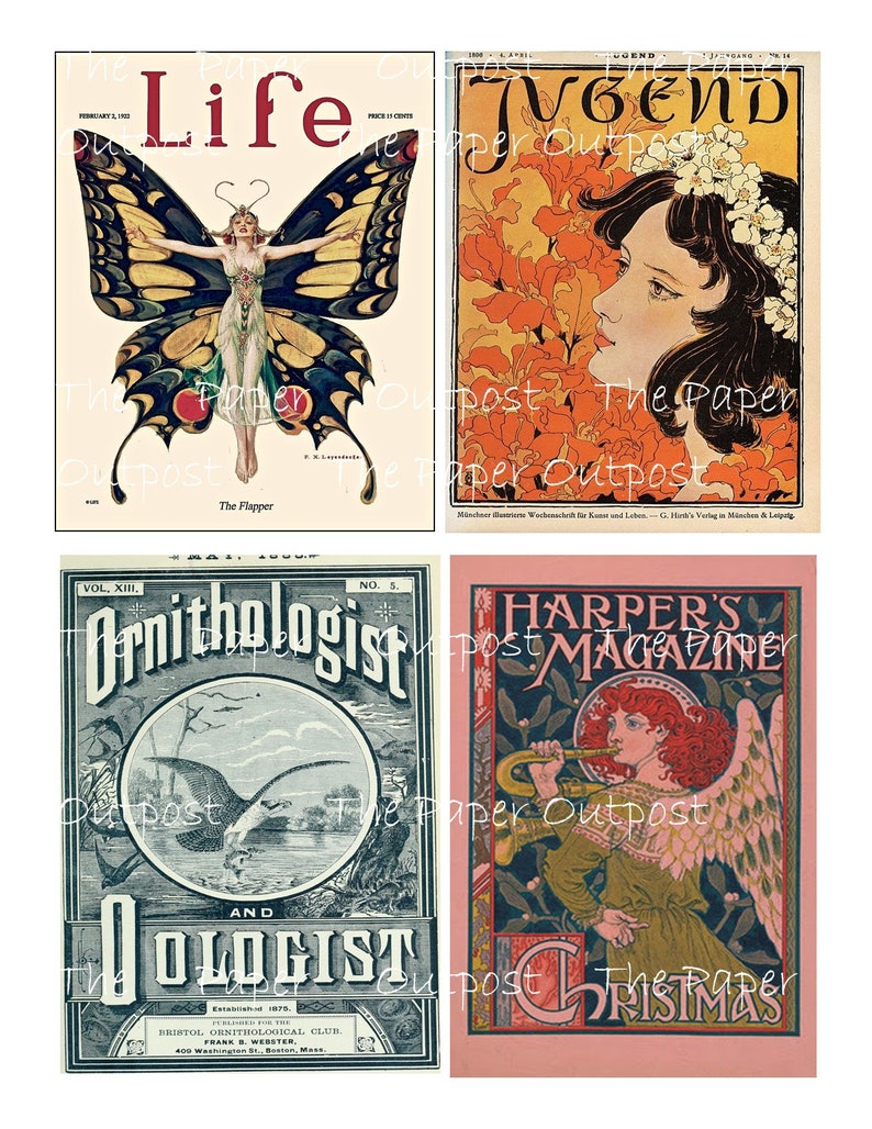 Old Magazine Covers Digikit digital kit digital printable | Etsy