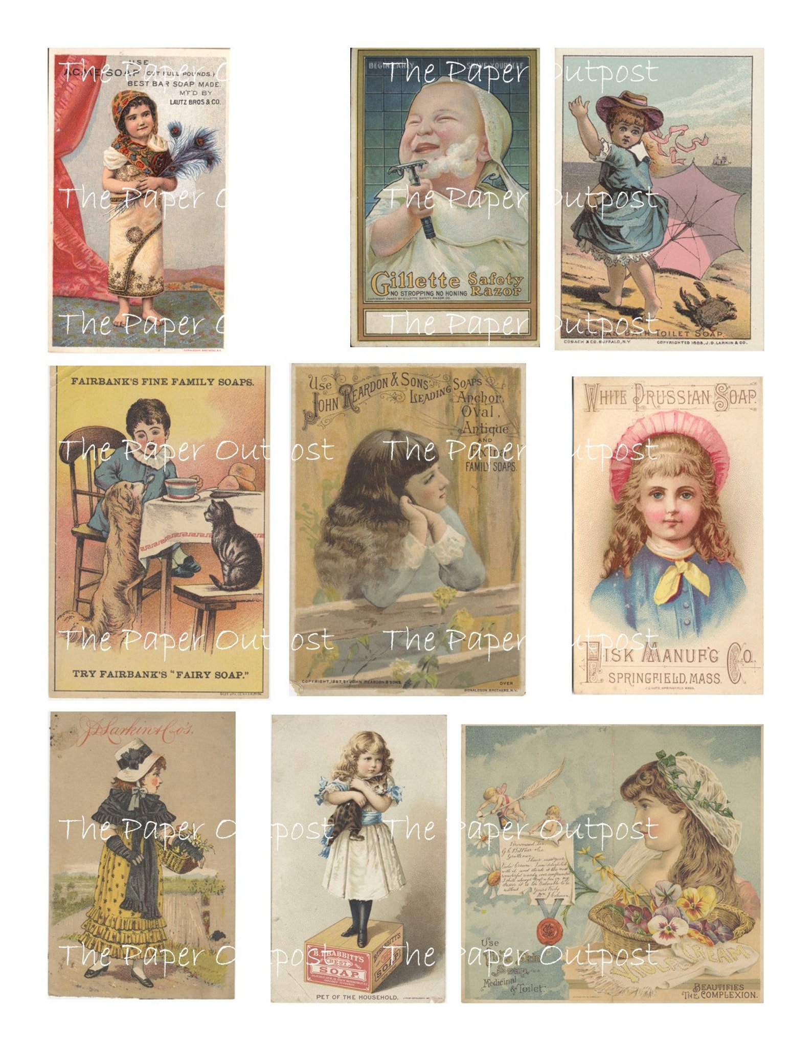 Victorian Soaps Digikit Digital Kit Digital Printable Digital - Etsy