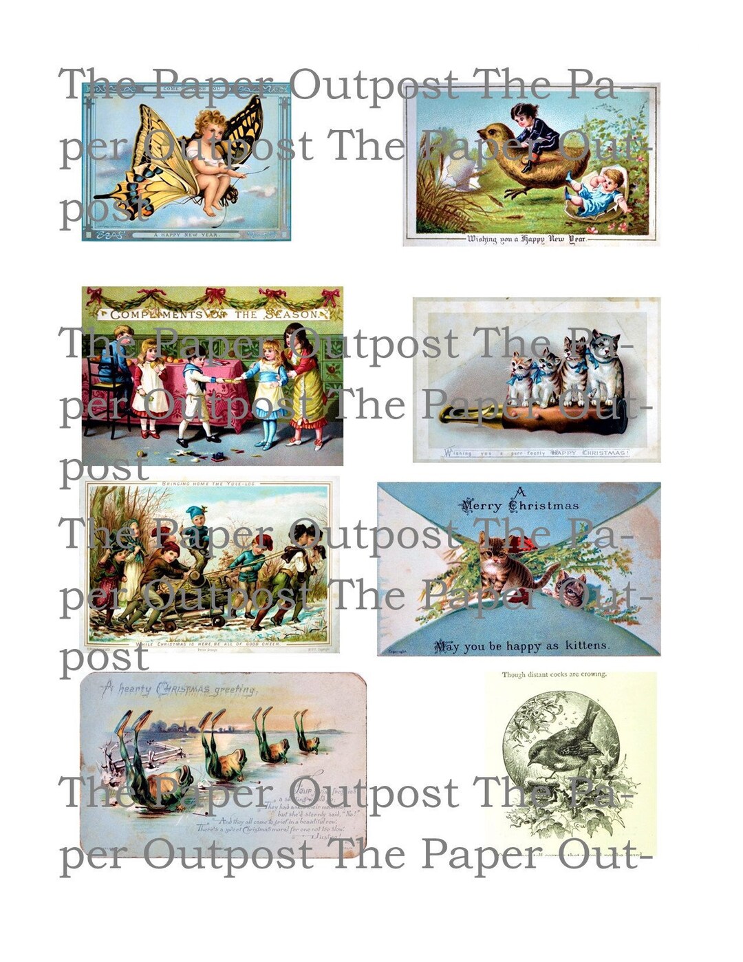Christmas 2020 Vintage Digital Printable Kit Digi Kit Digikit Christmas ...