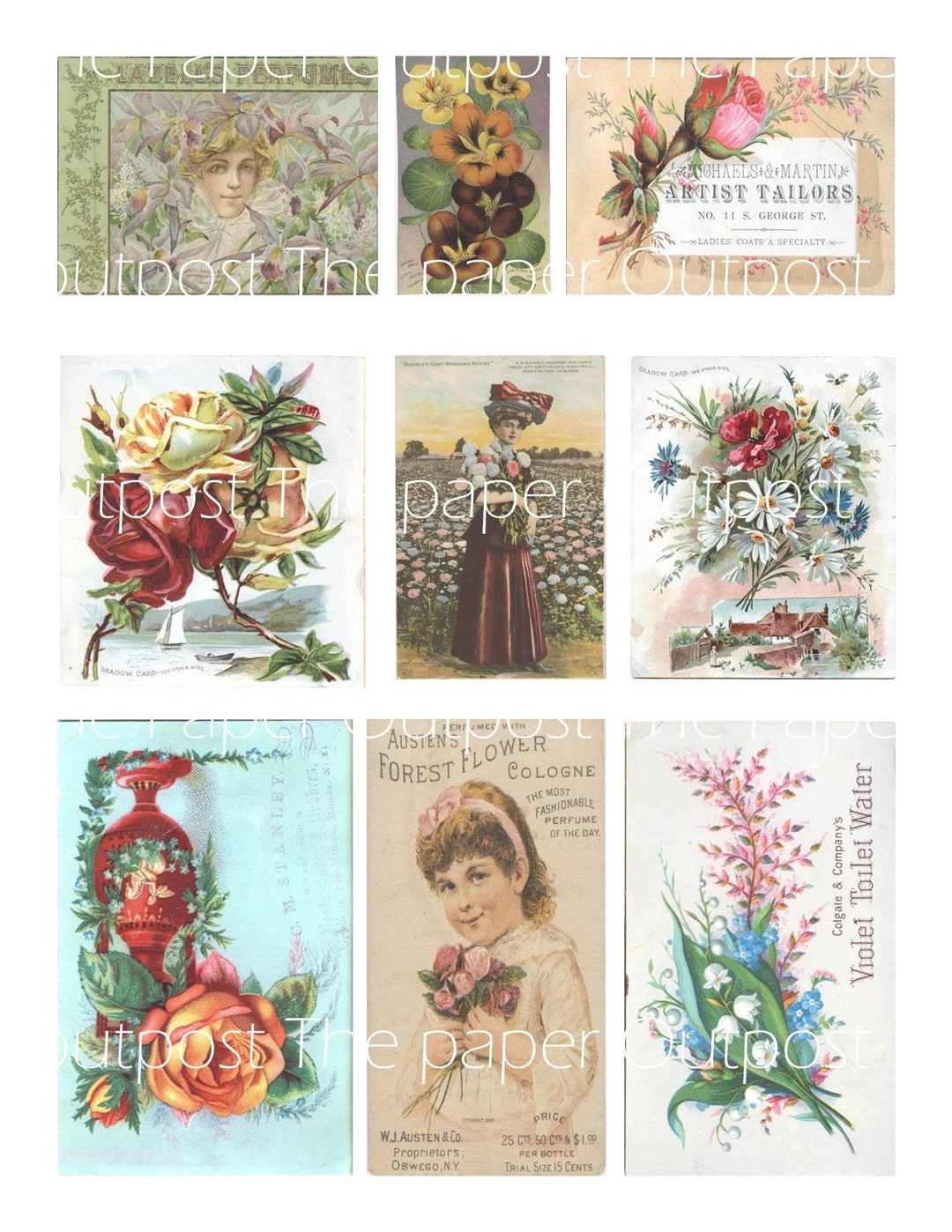 Victorian Flowers Digikit Digital Printable Printables Digikits Digi ...
