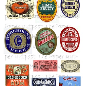 Labels Vintage #1 Vintage Digital Printable Kit Digital Kit Digi Kit ...
