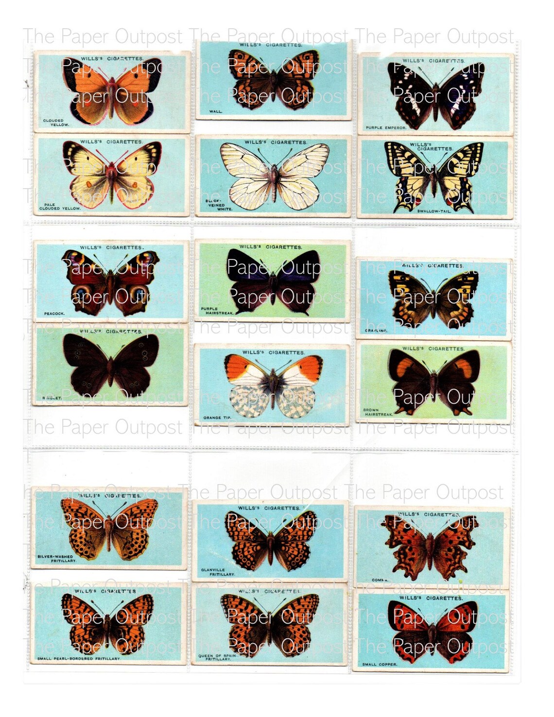 Butterfly 1 Vintage Digital Kit Digital Printable Butterfly - Etsy