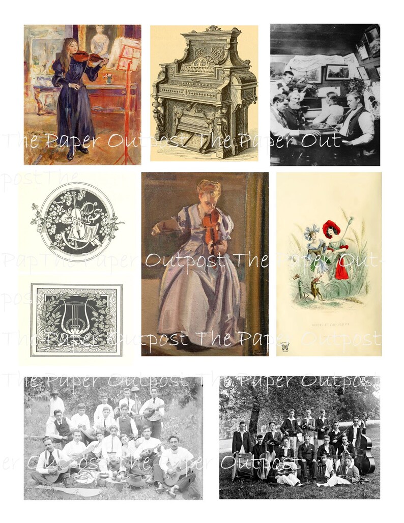 Musical Instruments Vintage Digikit Digital Kit Digital - Etsy