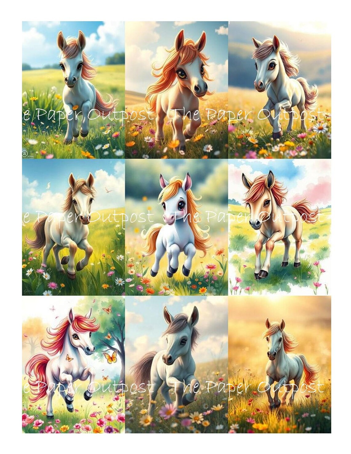 HAPPY HORSE Digikit Digital Printable Digital Foal, Baby Horse, Cute ...