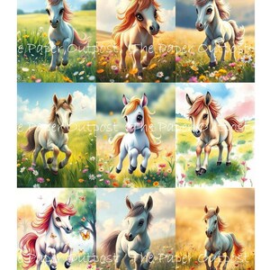HAPPY HORSE Digikit Digital Printable Digital Foal, Baby Horse, Cute ...