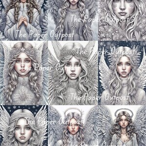WINTER ANGELS Digikit Digi Kit Digital Printable Digital Wintry Angel ...