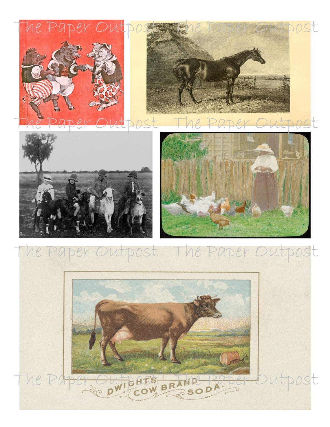 FARM LIFE Printable Digital Download Printable Image Digikit - Etsy