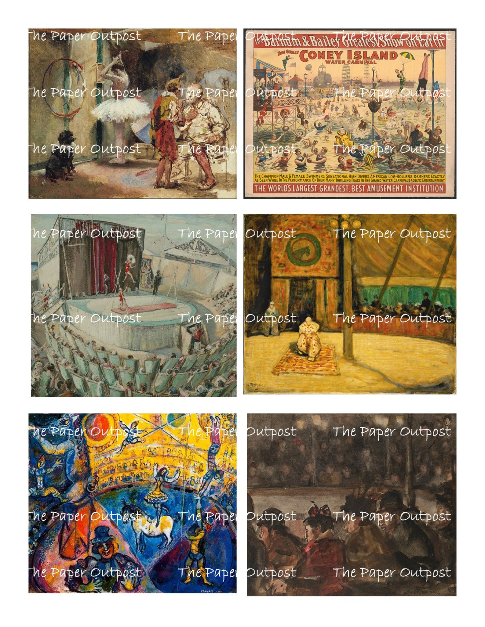Circus Vintage Digikit Digital Printable Printables Digikits Digi Kit L ...