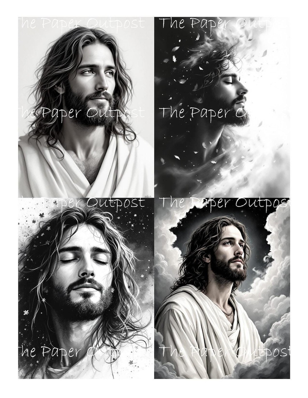 Jesus Christ Printable Images: Religious Bible Art (digital Download ...