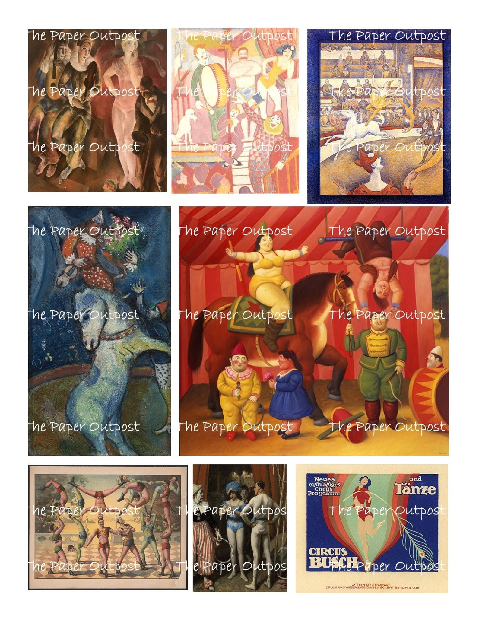 Circus Vintage Digikit Digital Printable Printables Digikits Digi Kit L ...