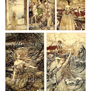 Undine Water Spirits Printable Images: Fairy Tale Art (digital Download ...