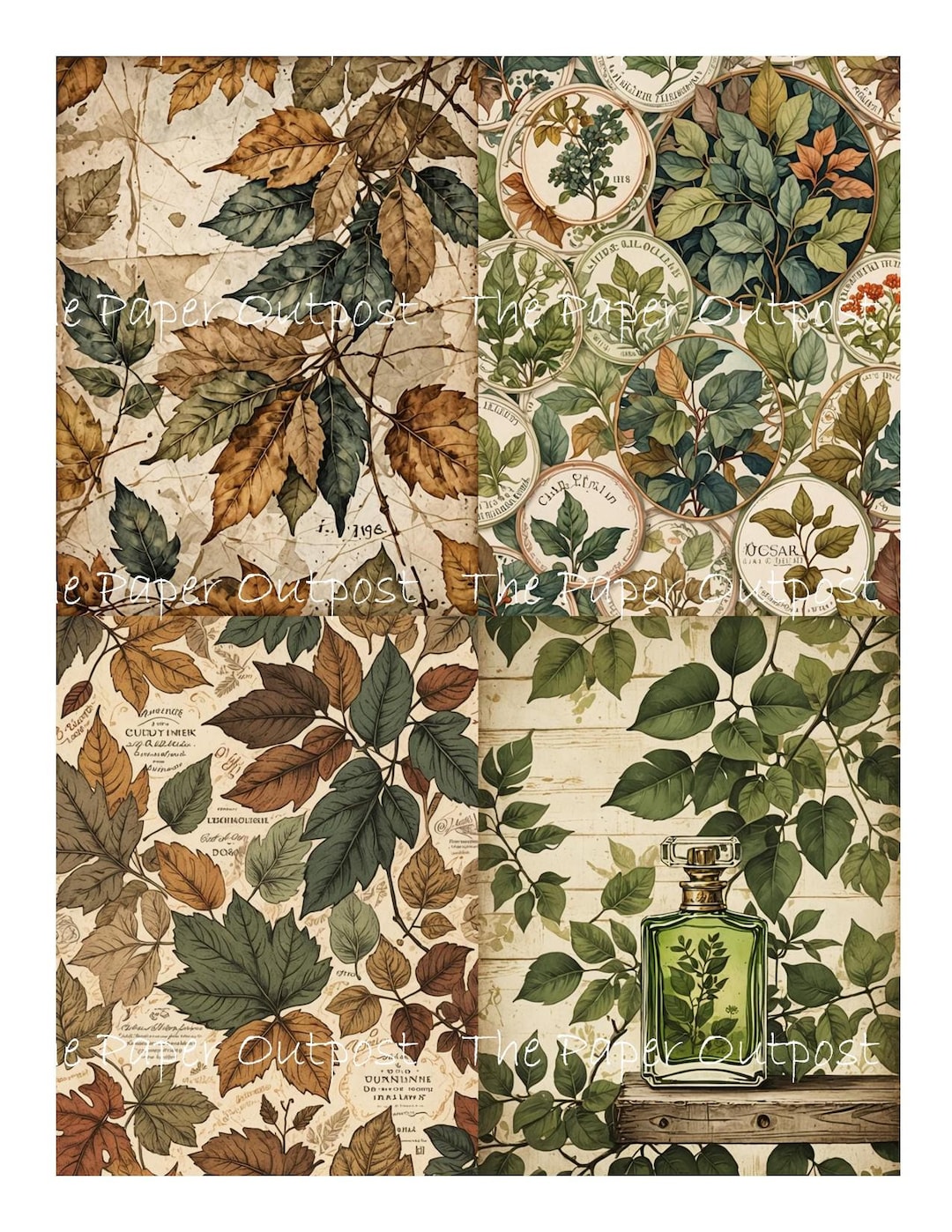FALLEN LEAVES Digikit Digital Printable Digital Leaf, Dried, Leaves ...