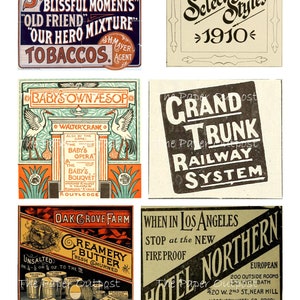 Vintage Signage Ephemera: Nostalgic Printable Images (digital Download ...