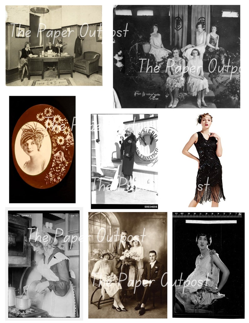 1920s Flapper Printable Images: Digital Download Kit - Etsy