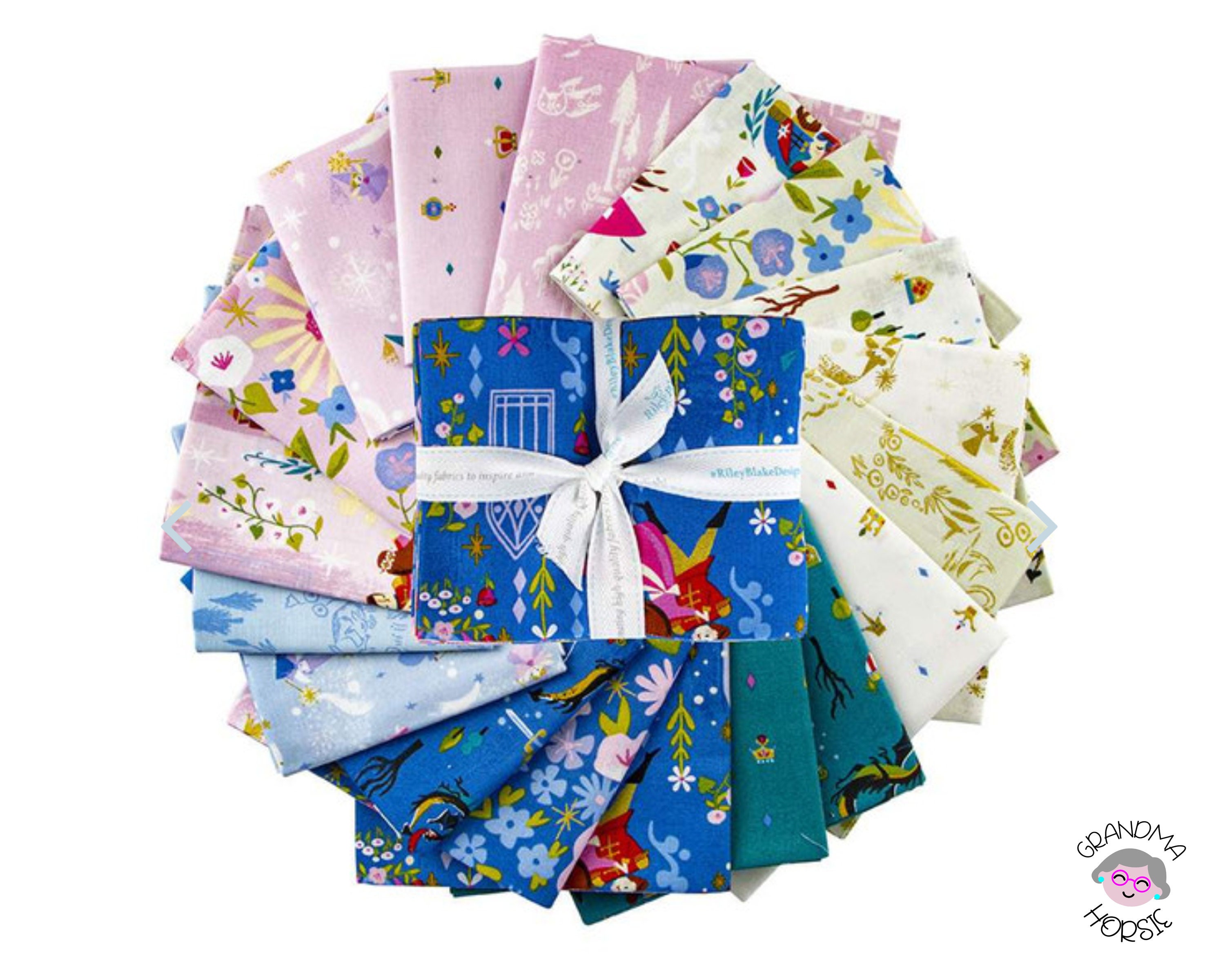 Riley Blake Little Brier Rose Fat Quarter Bundle 18 Pcs Main Midnight ...