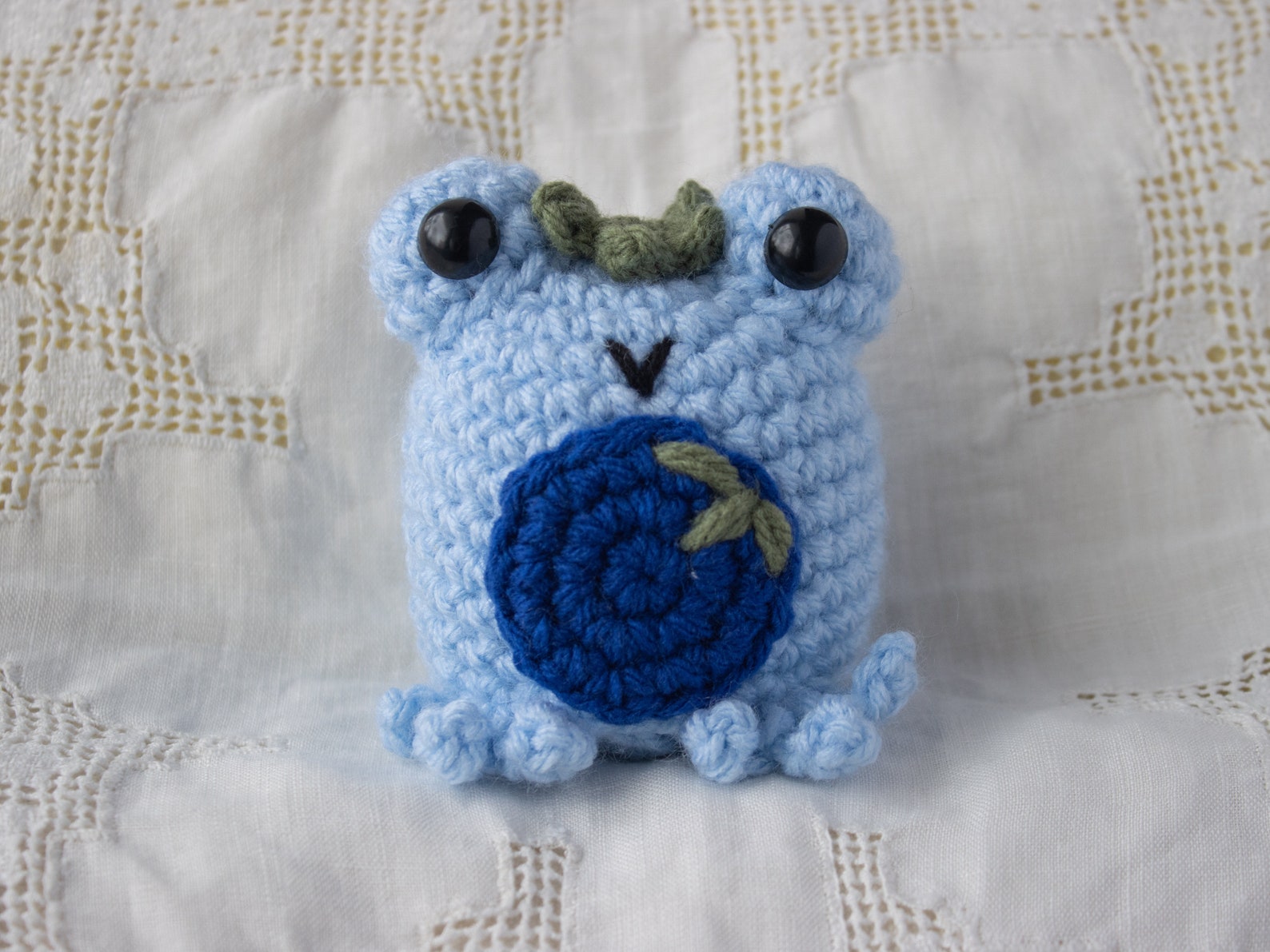 Blueberry Frog Plushie Fruit Frog Crochet Amigurumi - Etsy