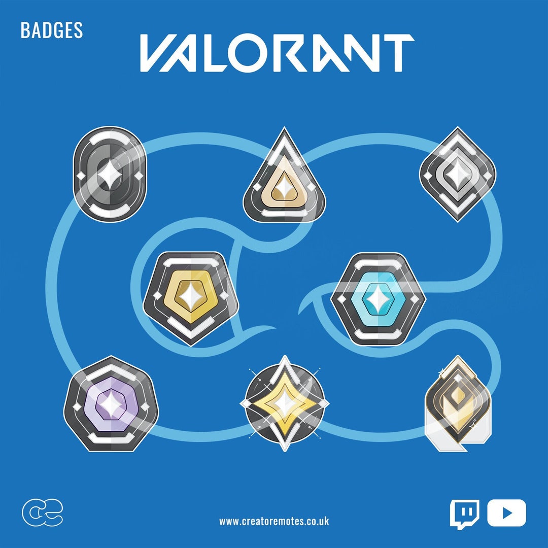Valo Twitch and Youtube Badges - Etsy