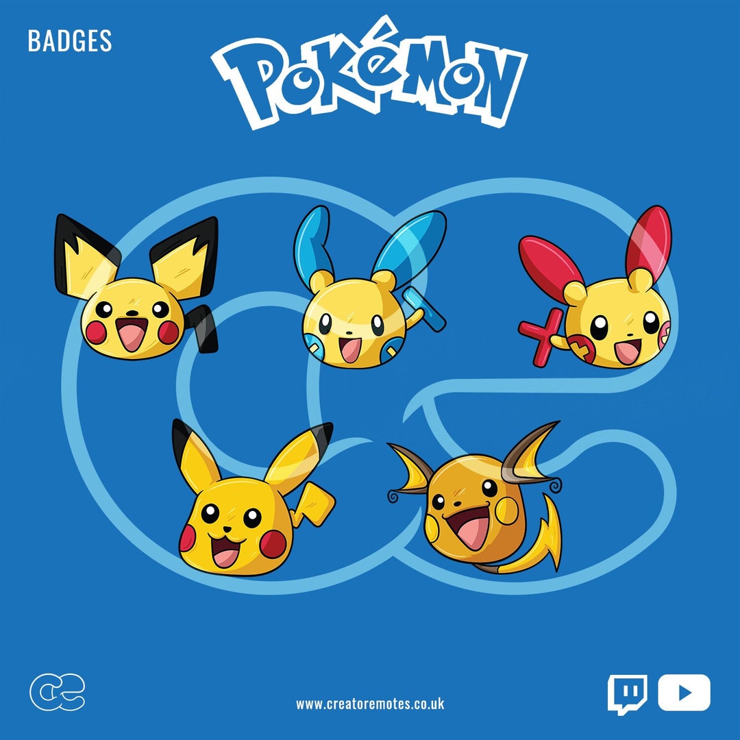 Pika Evolution Twitch and Youtube Badges - Etsy