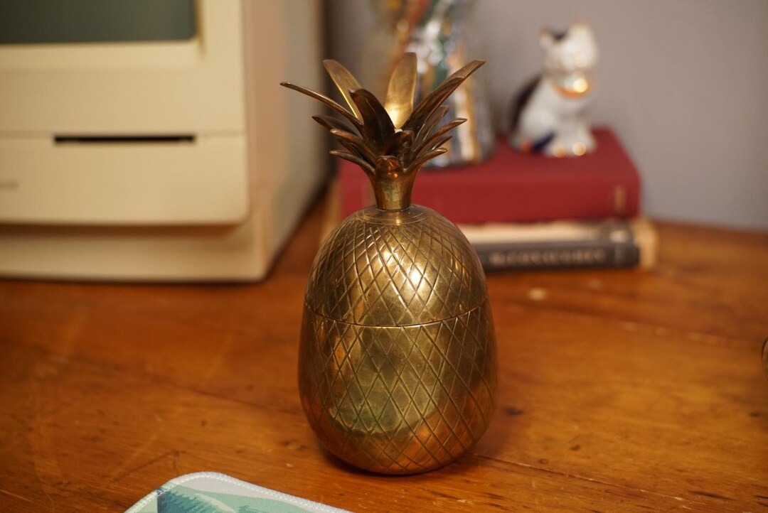 Vintage Brass Pineapple Container 7.5 Inch - Etsy