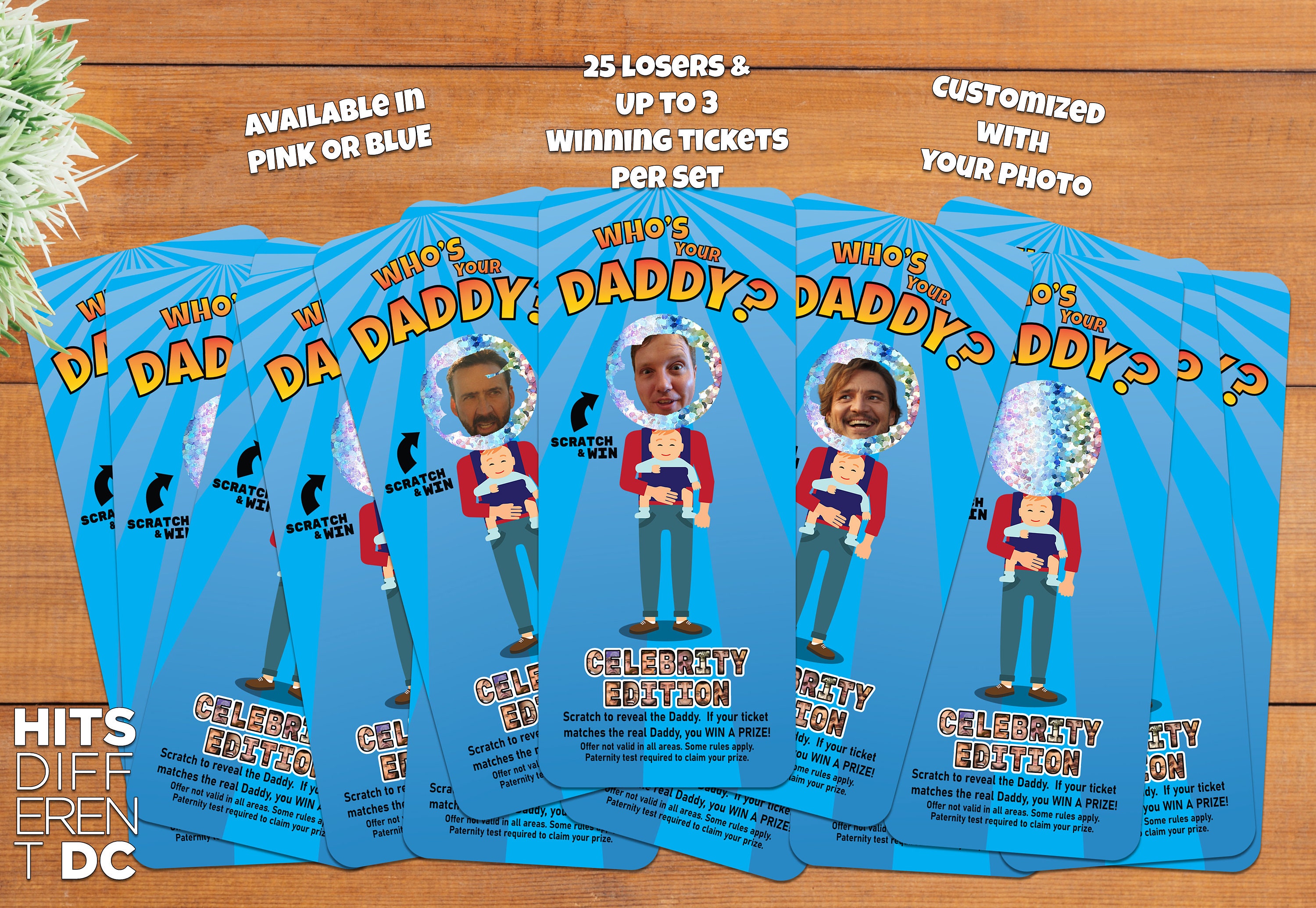 Baby Shower Game Who's Your Daddy Lotto Scratch off Tickets Fun Baby ...