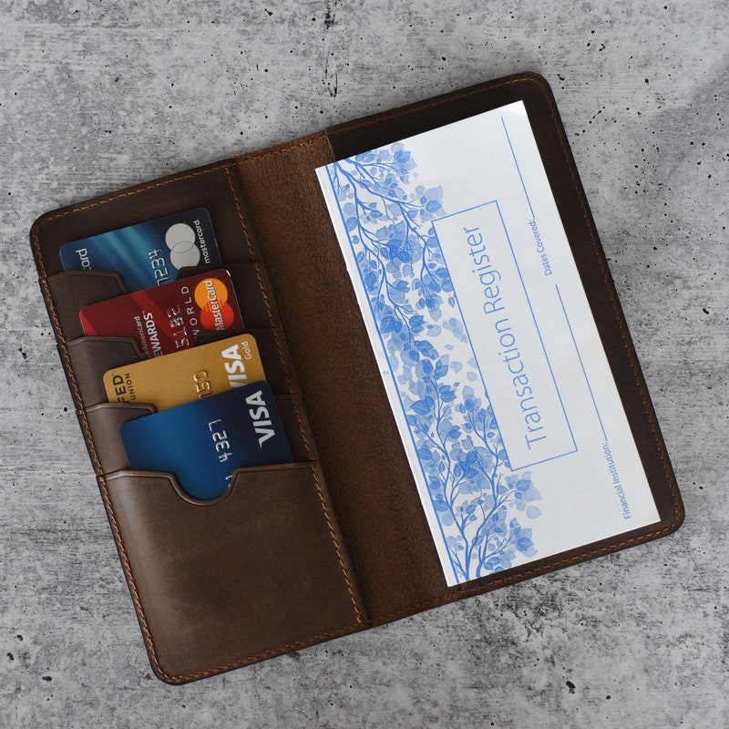 Leather Checkbook Cover - Etsy
