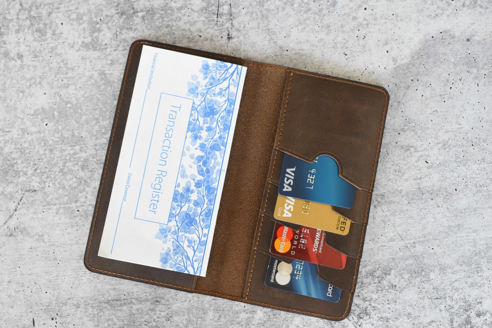 Checkbook Cover Finance Register Custom Checkbook Wallet | Etsy