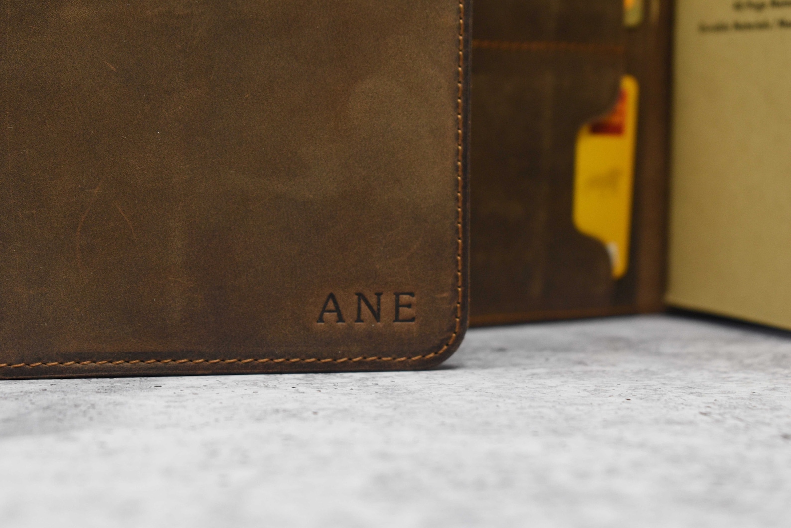 Personalized Leather Field Notes Wallet Father's Day | Etsy