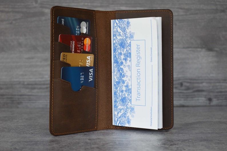 Checkbook Cover Finance Register Custom Checkbook Wallet | Etsy