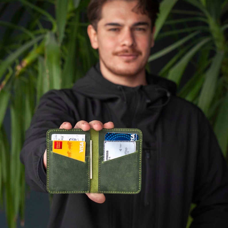 Front Pocket Wallet Mens Wallet Minimalist Leather Wallet - Etsy