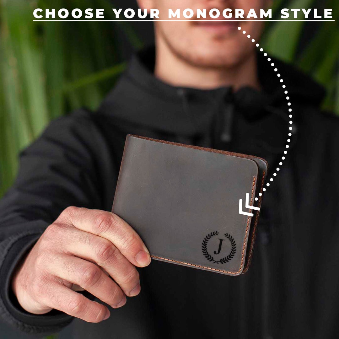 Leather Wallet Man, Man Leather Wallet, Man Gift, Bifold Leather Wallet ...