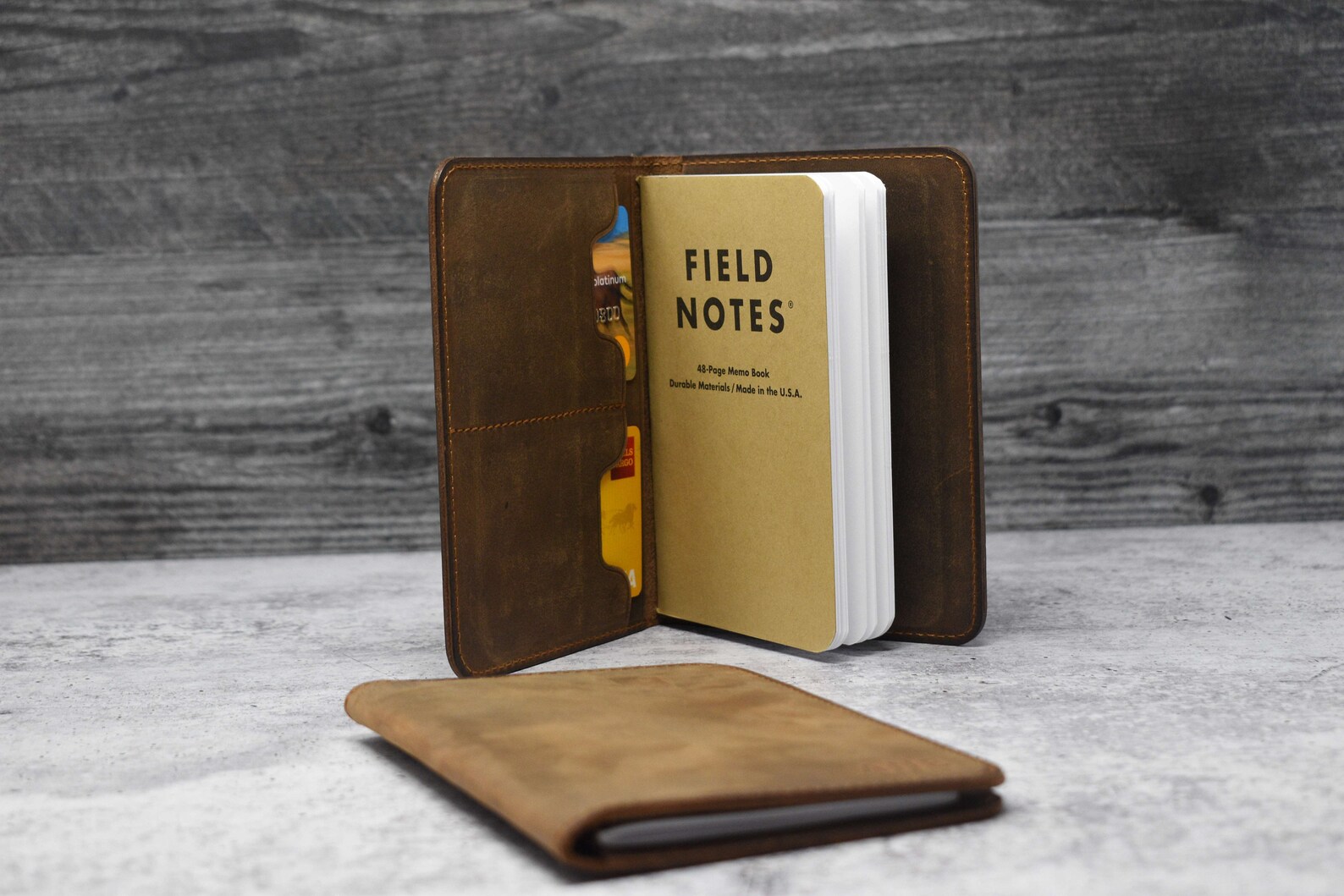 Personalized Leather Field Notes Wallet Father's Day | Etsy