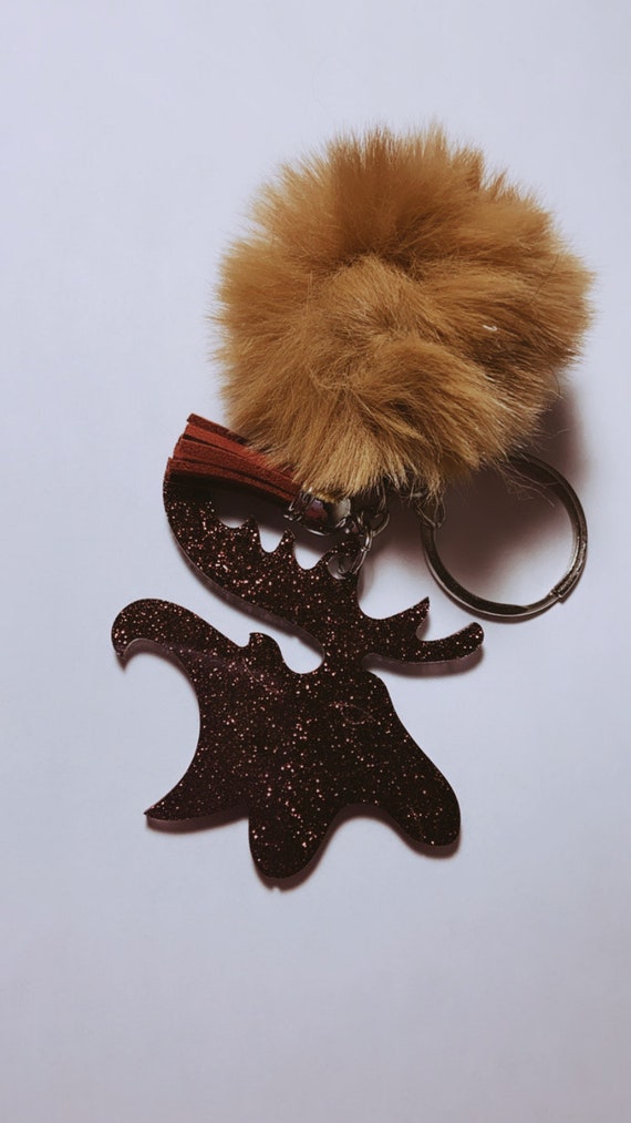 Moose Head Keychain | Etsy