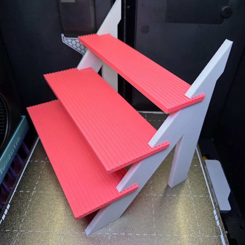 Modern 3-tier Display Shelf | 3D Printed Organizer Stand | Minimal Desk ...