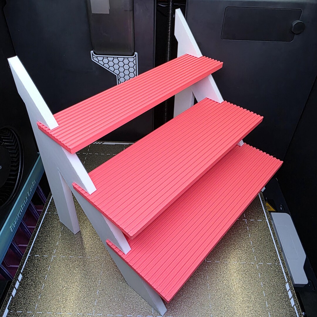 Modern 3-tier Display Shelf | 3D Printed Organizer Stand | Minimal Desk ...