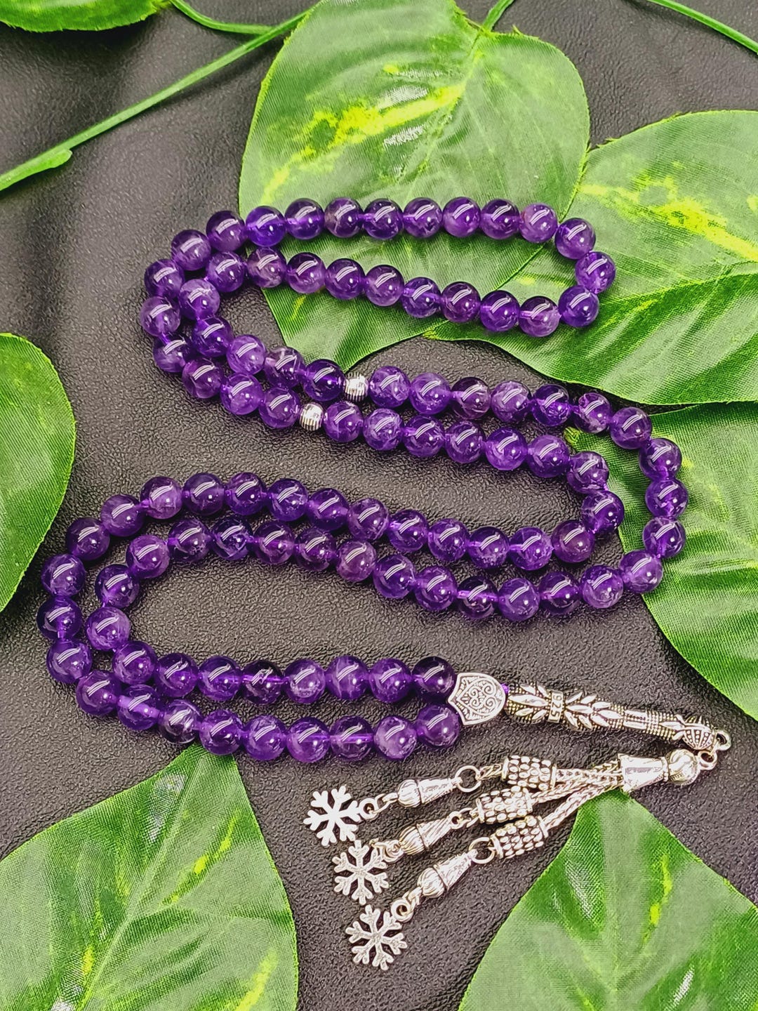 Amethyst Tasbih: 99-bead Turkish Prayer Beads, Islamic Misbaha - Etsy