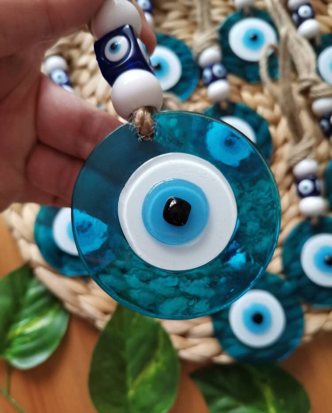 Transparent Blue Evil Eye Wall Hanging, Evil Eye Wall Decor, Evil Eye ...