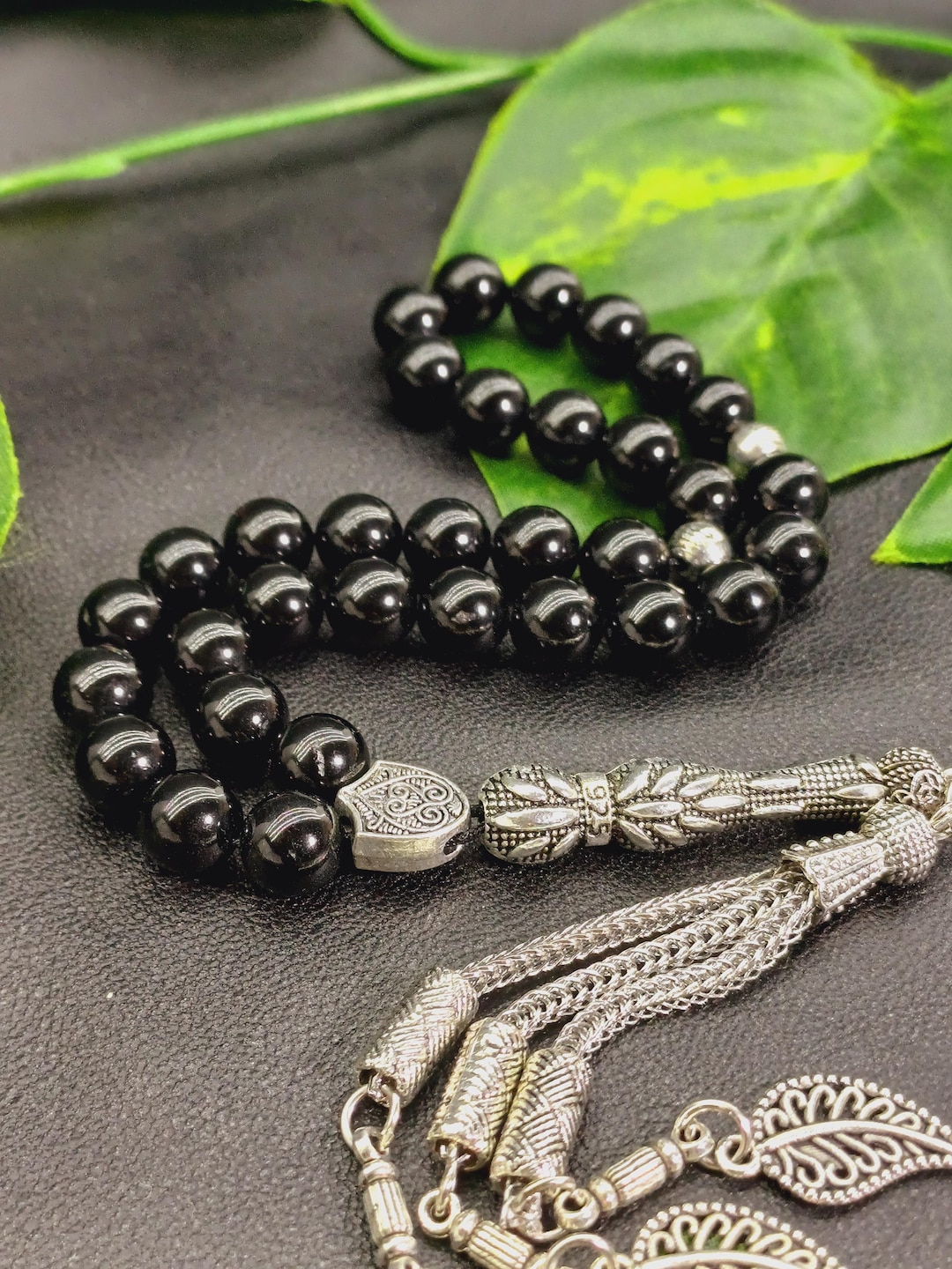 Black Tourmaline Tasbih: 33-bead Turkish Prayer Rosary - Etsy
