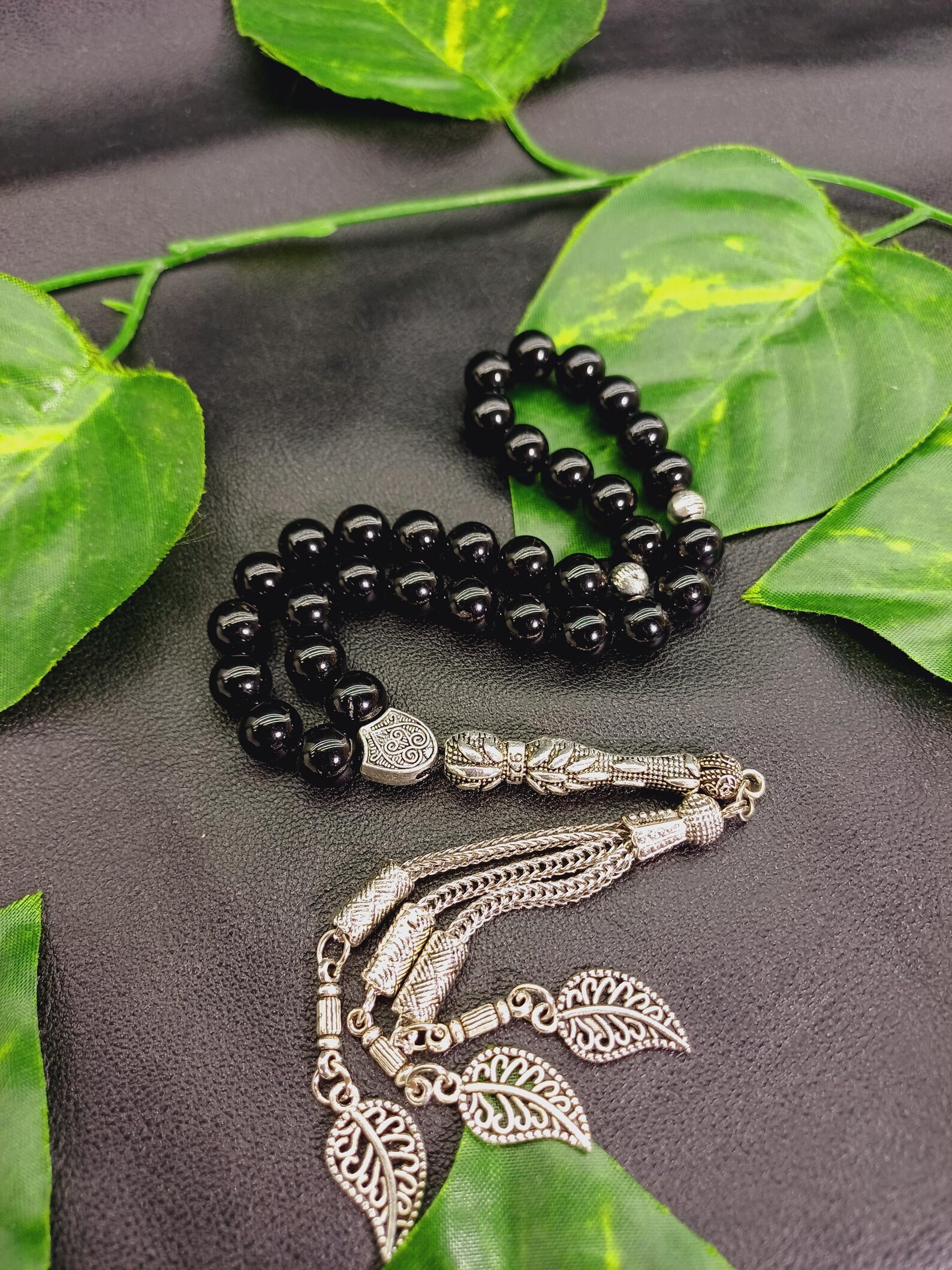Black Tourmaline Tasbih: 33-bead Turkish Prayer Rosary - Etsy