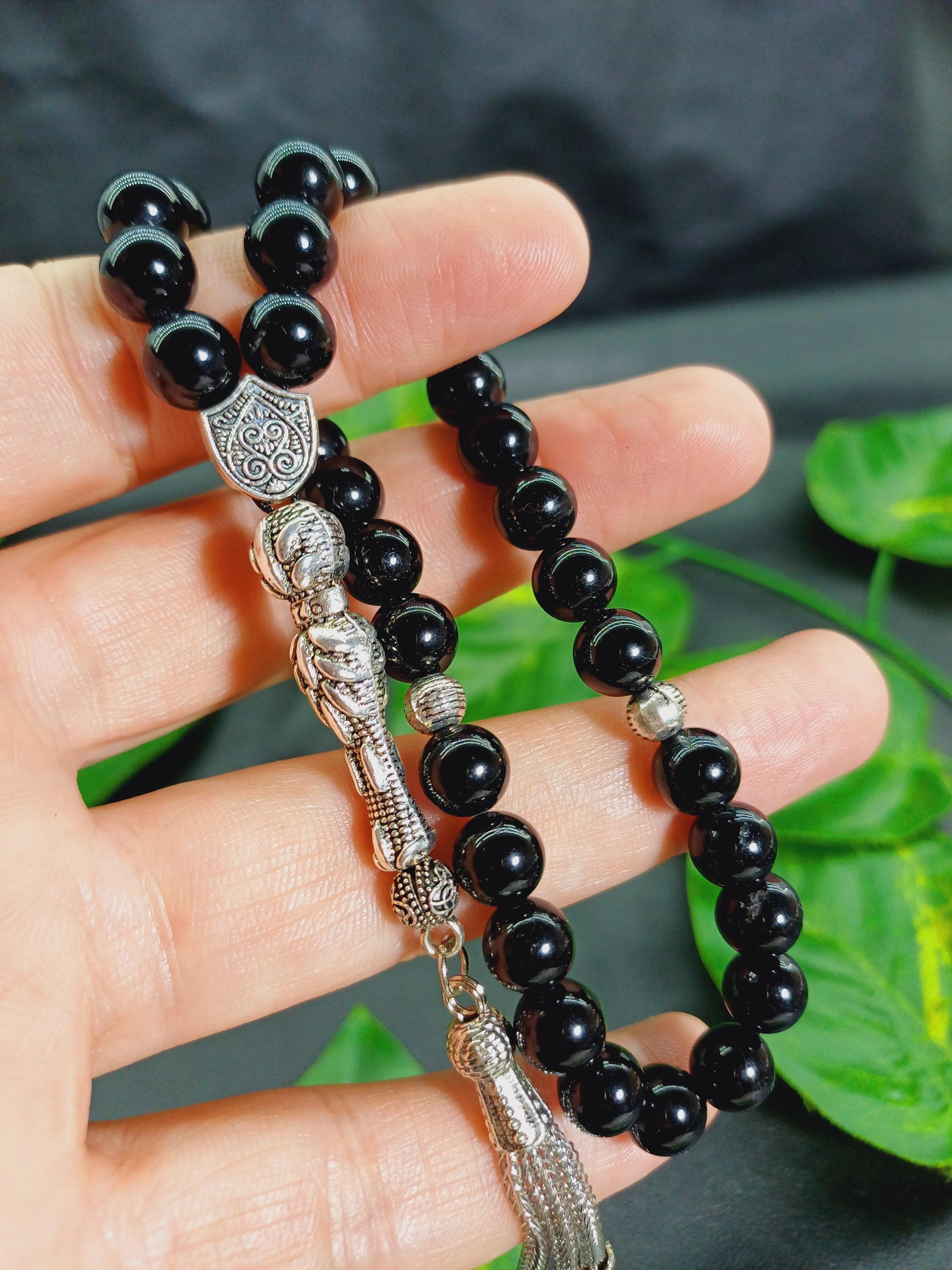 Black Tourmaline Tasbih: 33-bead Turkish Prayer Rosary - Etsy