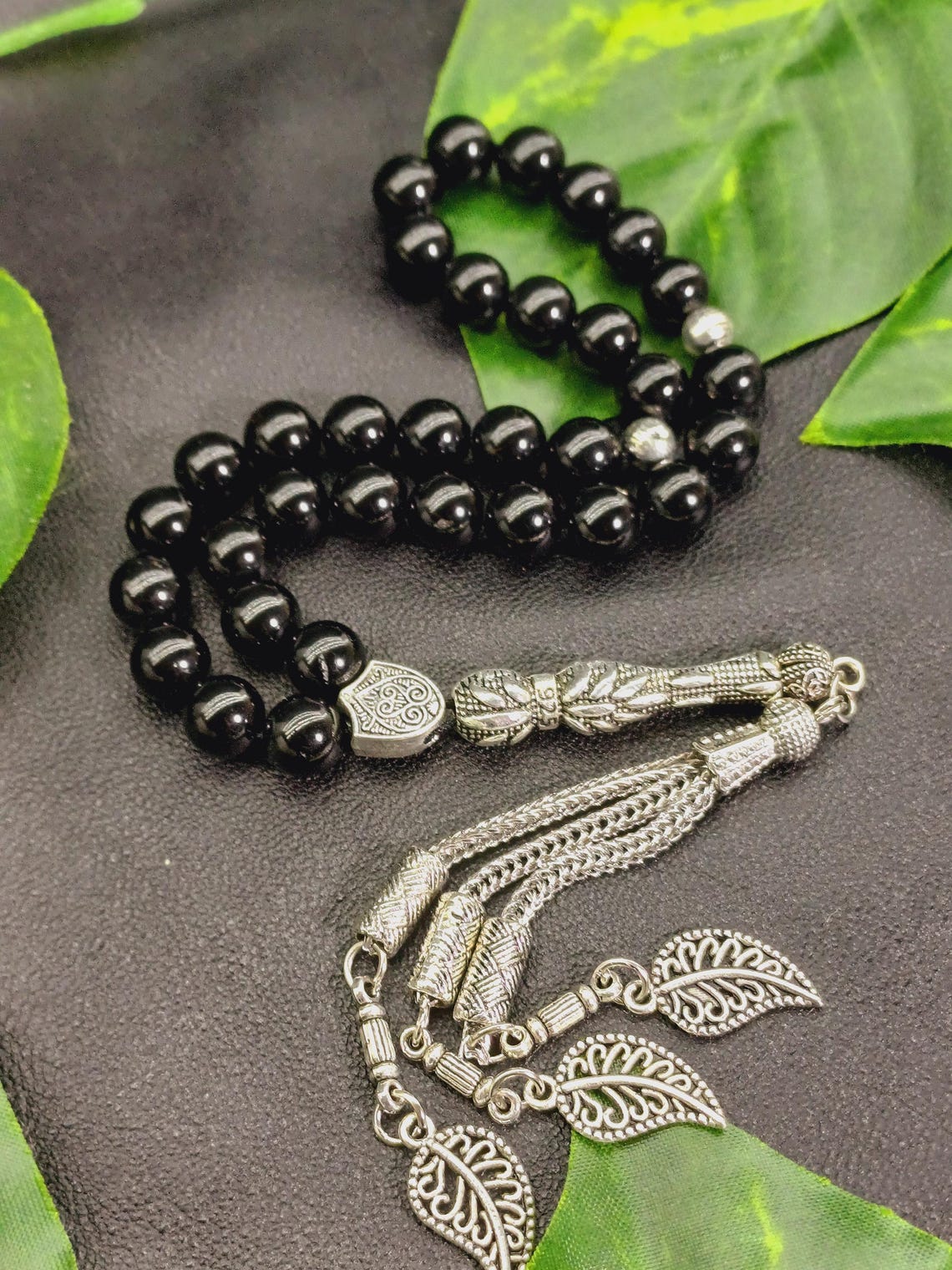 Black Tourmaline Tasbih: 33-bead Turkish Prayer Rosary - Etsy