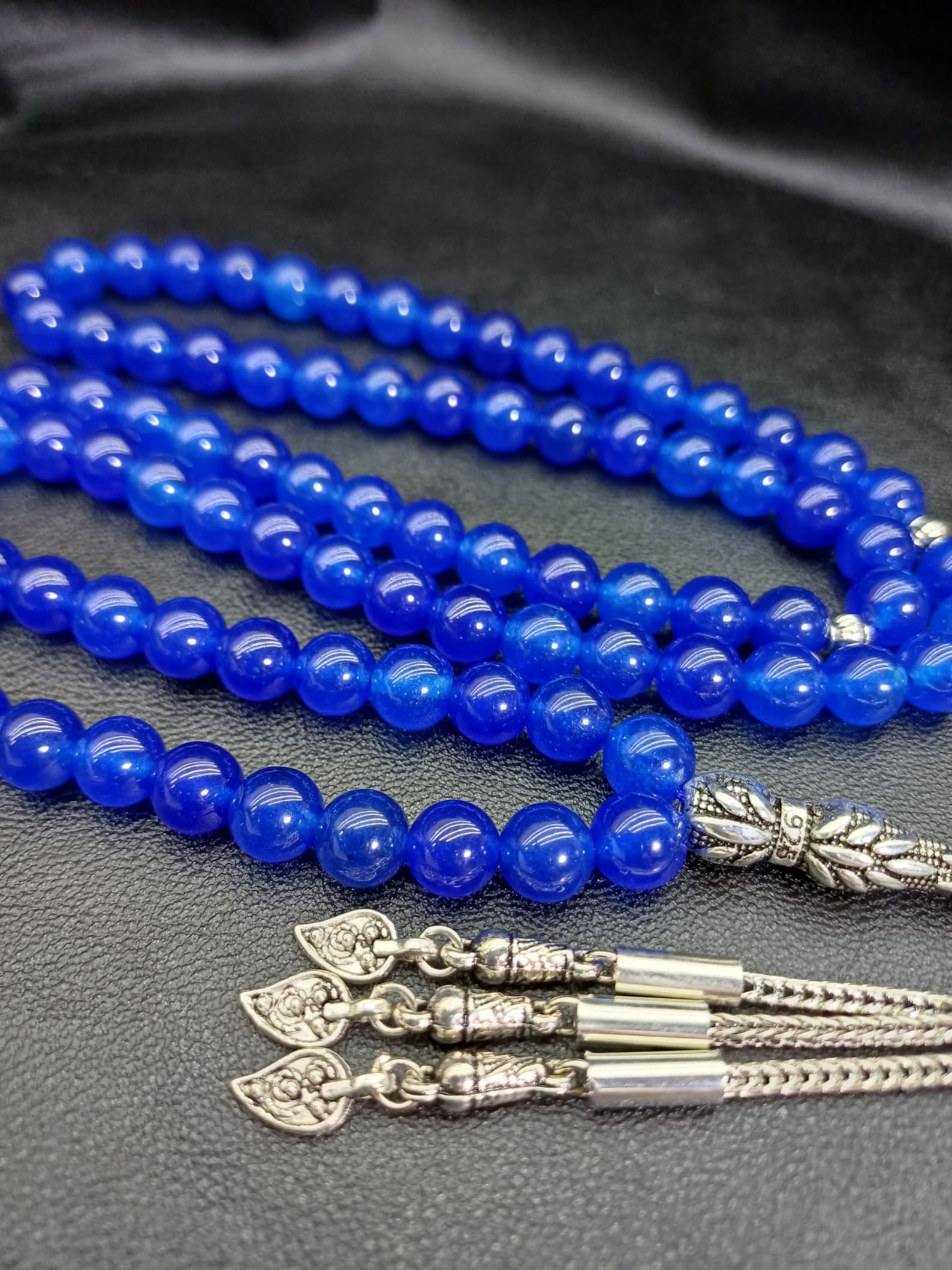 Blue Jade Tasbih: 99-bead Muslim Prayer Beads - Etsy