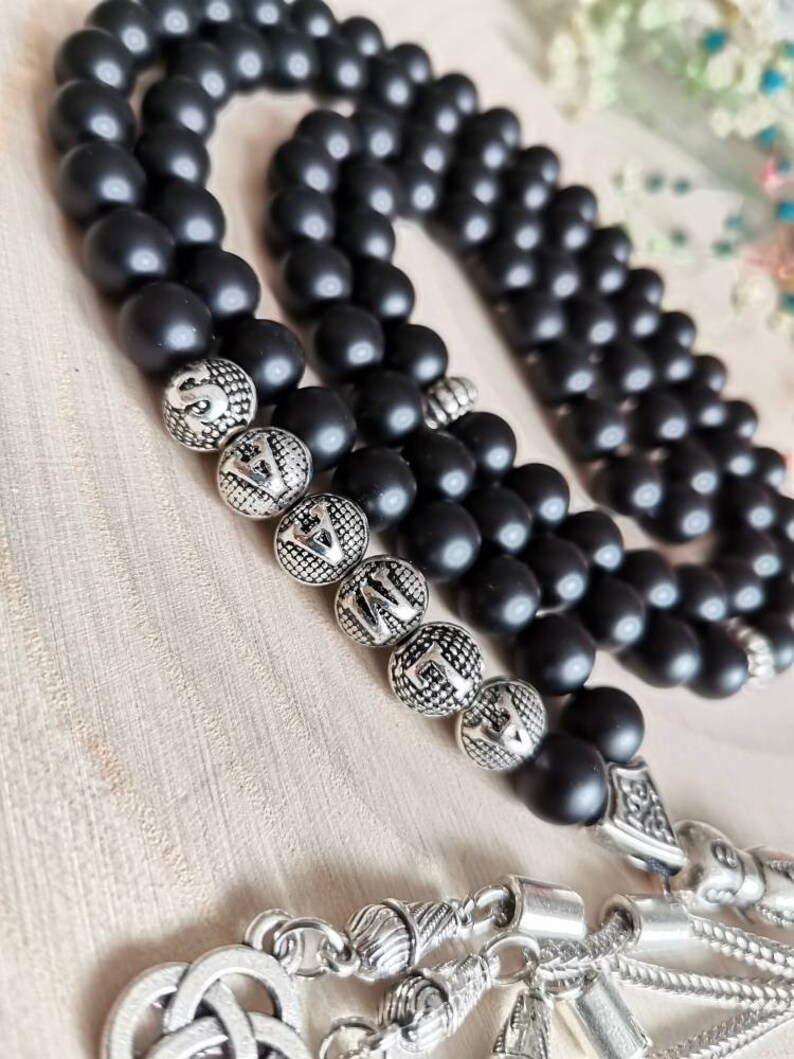 Custom Matte Black Onyx Tasbih: 99-bead Islamic Prayer Beads - Etsy