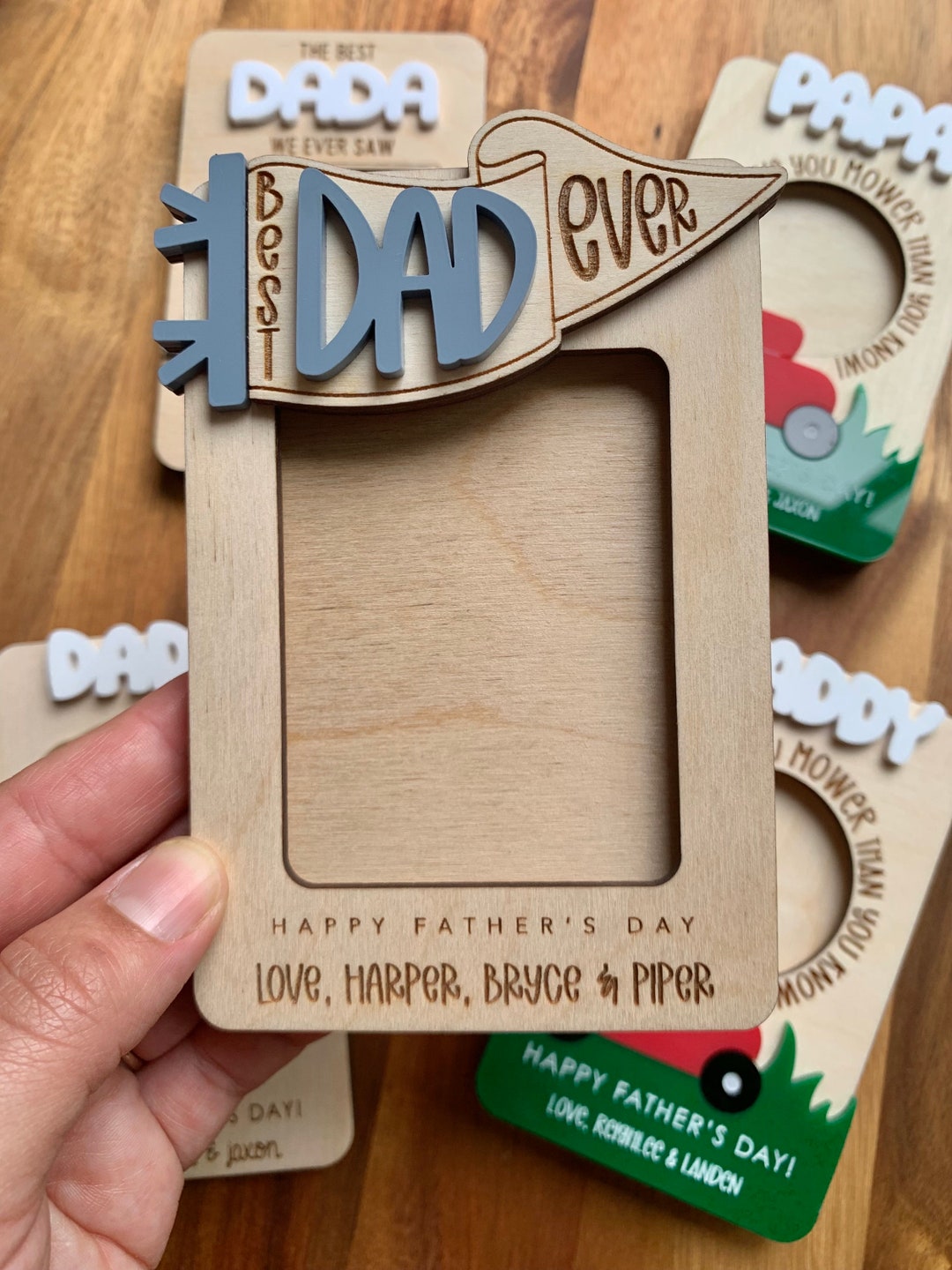 Father's Day Photo Magnet, Father's Day Gift, Photo Frame, Best Dad ...