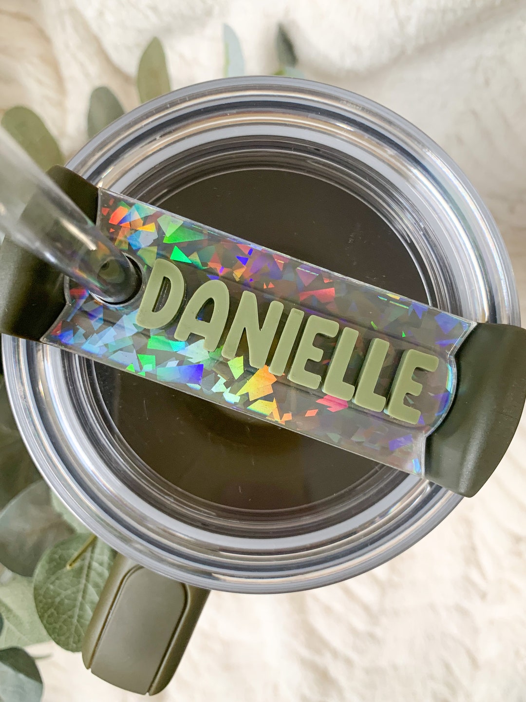 Stanley Name Plate, Stanley Cup Topper, Holographic, Stanley Name Plate ...