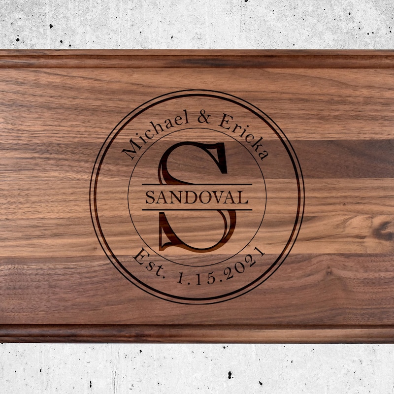 Monogram Cutting Board - Etsy