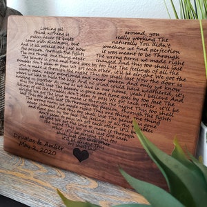 Engraved Wedding Song, First Dance Lyrics, Your Wedding Lyrics Engraved ...