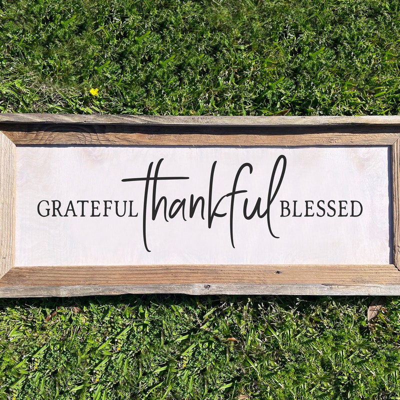 Metal Thankful Sign - Etsy